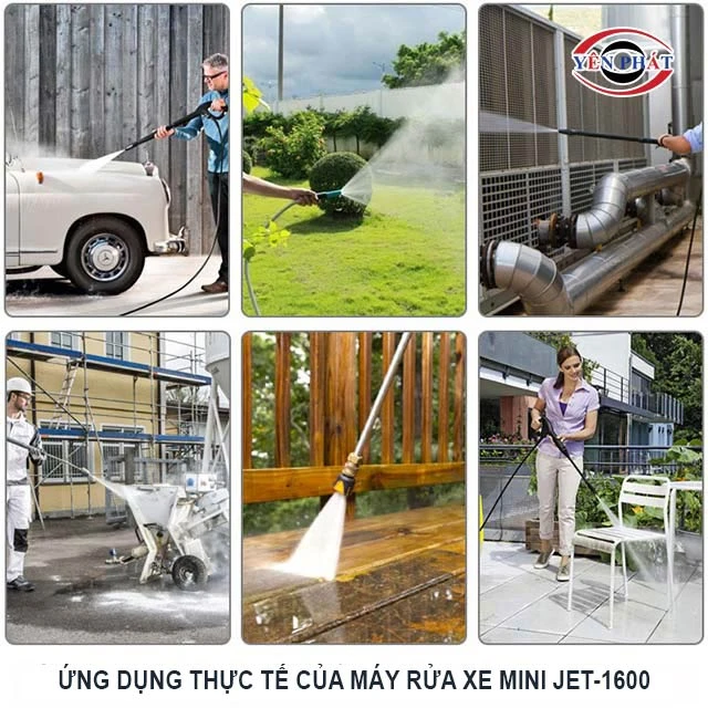 Máy xịt rửa xe máy mini gia đình JET-1600